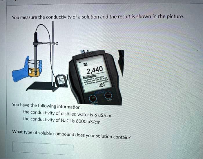 you measure the conductivity of 3 solution and the result is shown in ...