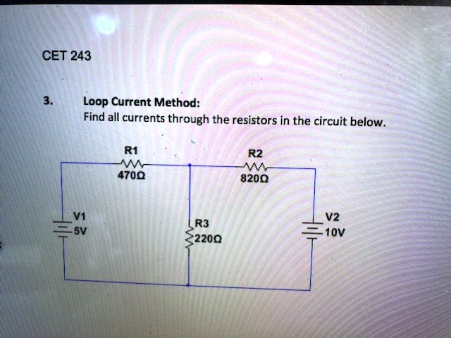 Solved Using The Loop Current Method Find All Currents Through The Resistors In The Circuit