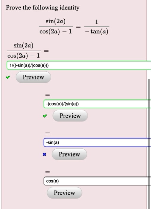 prove the following identity sin2a cos2a 1 tana sin2a cos2a 1 1 ...