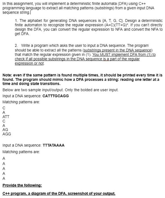 Solved In This Assignmentyou Will Implement A Deterministic Finite Automatadfa Using C