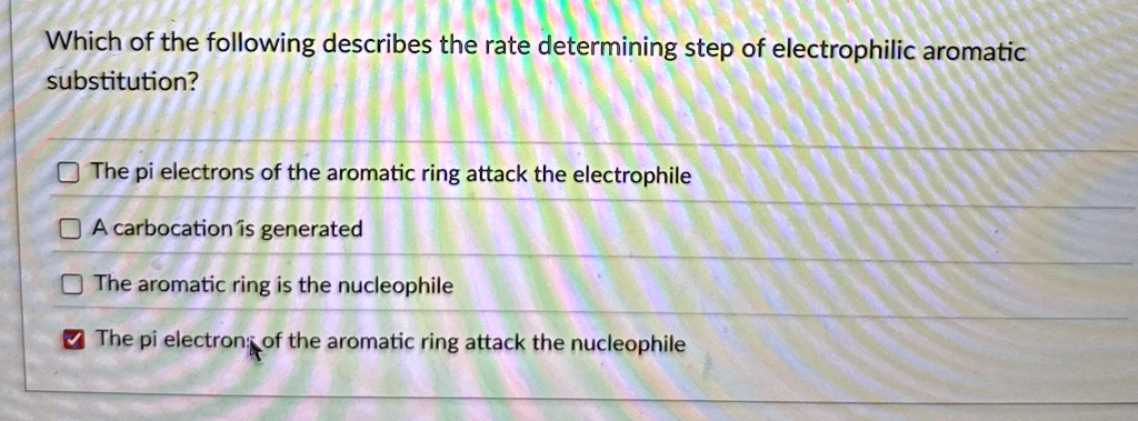 which of the following describes the rate determining step of ...
