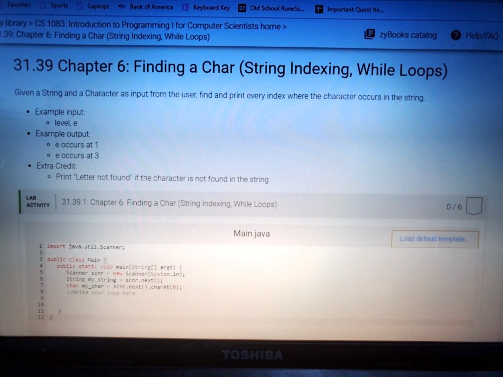 Solved In Java Given A String And A Character As Input From The User 9015