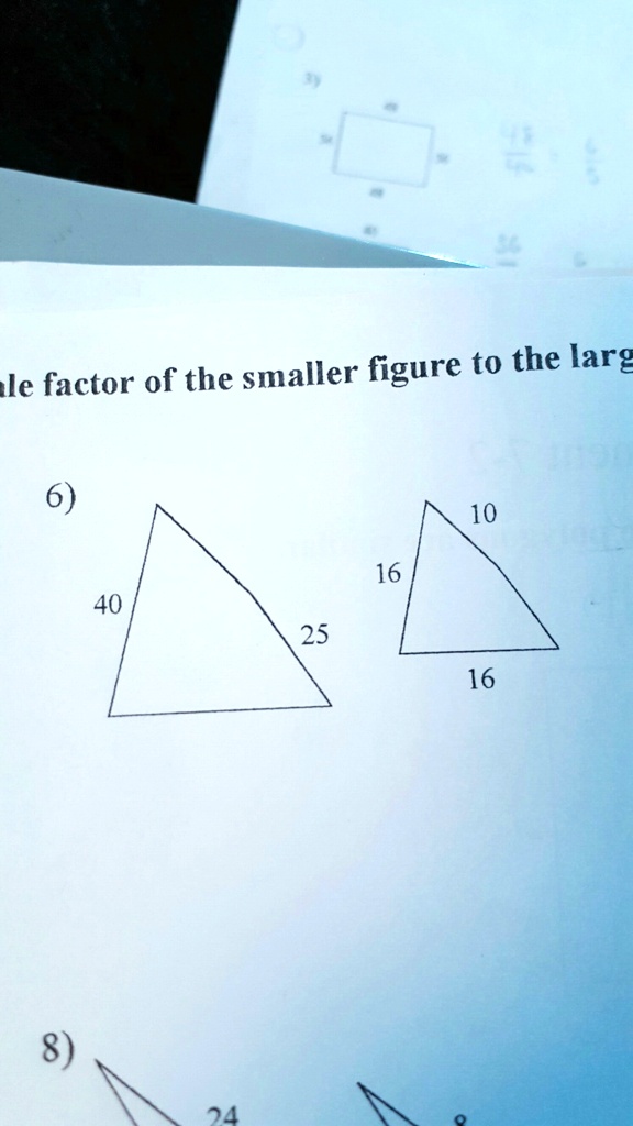 SOLVED: "the polygons in each pair are similar. find the scale factor of the smaller figure to ...
