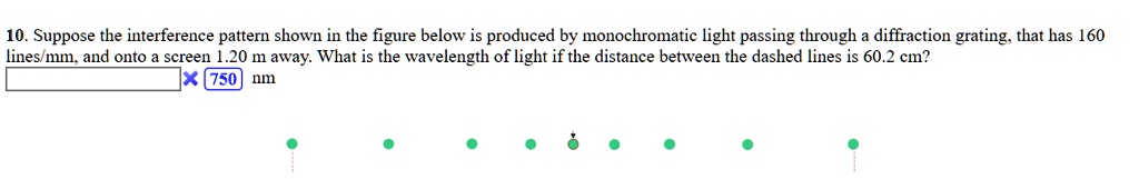 SOLVED: 10. Suppose the interference pattern shown in the figure below ...