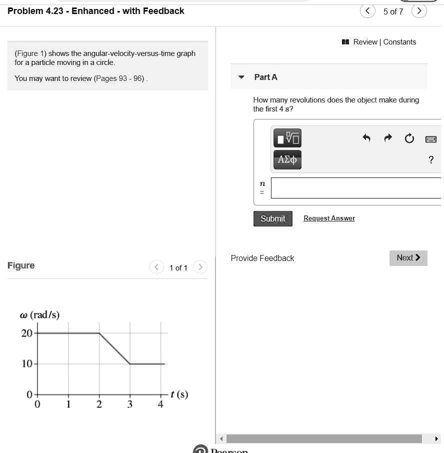 SOLVED:Problem 4.23 Enhanced with Feedback 5 of 7 Review Constants ...