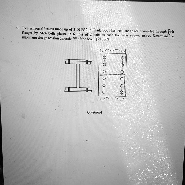 4. Two universal beams made up of 310UB32 in Grade 300 Plus...