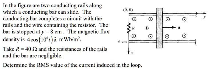 SOLVED: In the figure, there are two conducting rails along which a ...