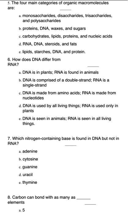 the four main categories oi organic macromolecules are monosaccharides ...
