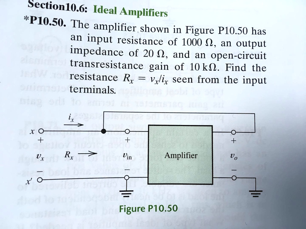 section106 ideal amplifiers an input resistance of 1000 an output ...