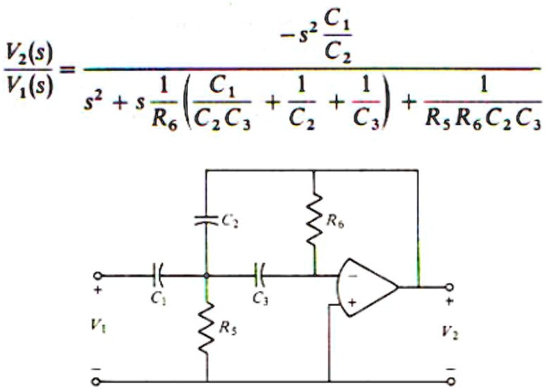 SOLVED: (A) In the second-order high-pass filter shown in the following ...