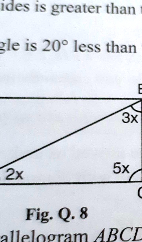 SOLVED: 'in fig find the four angles a,b,c,d of the parallelogram ABCD. que abcd is a ...