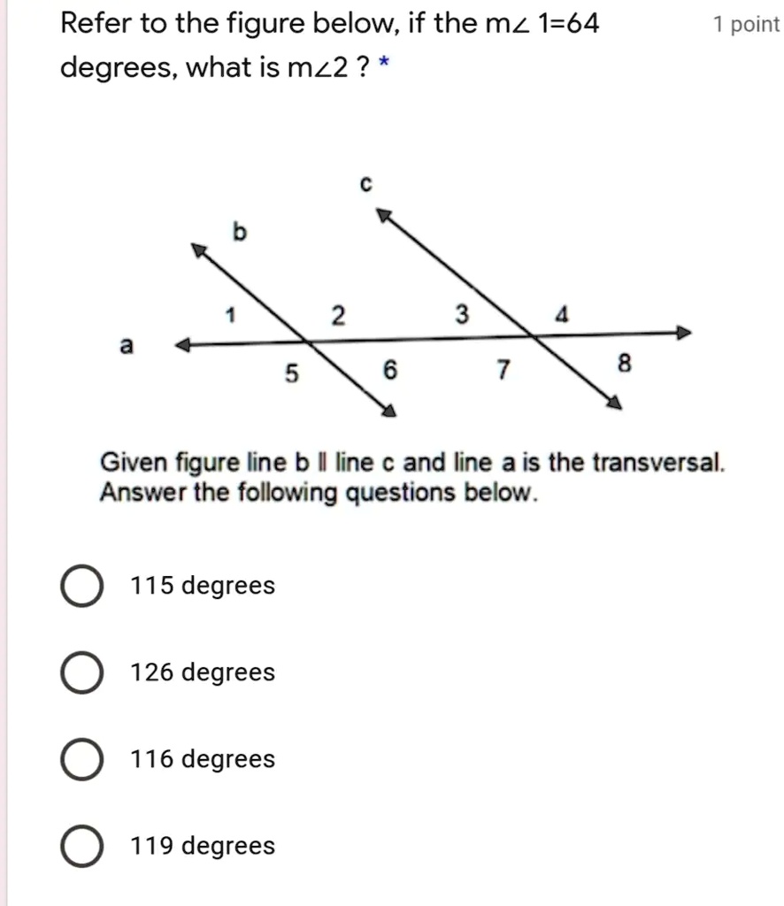 SOLVED: Refer to the figure below, if the mz 1=64 degrees, what is mz2 ...