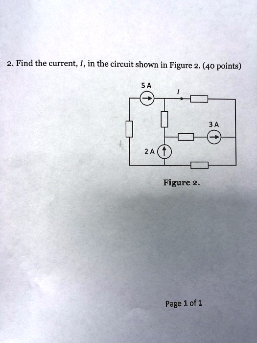 SOLVED: Find the current, I, in the circuit shown in Figure 2.