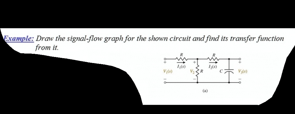 SOLVED: Example: Draw the signal-flow graph for the shown circuit and ...