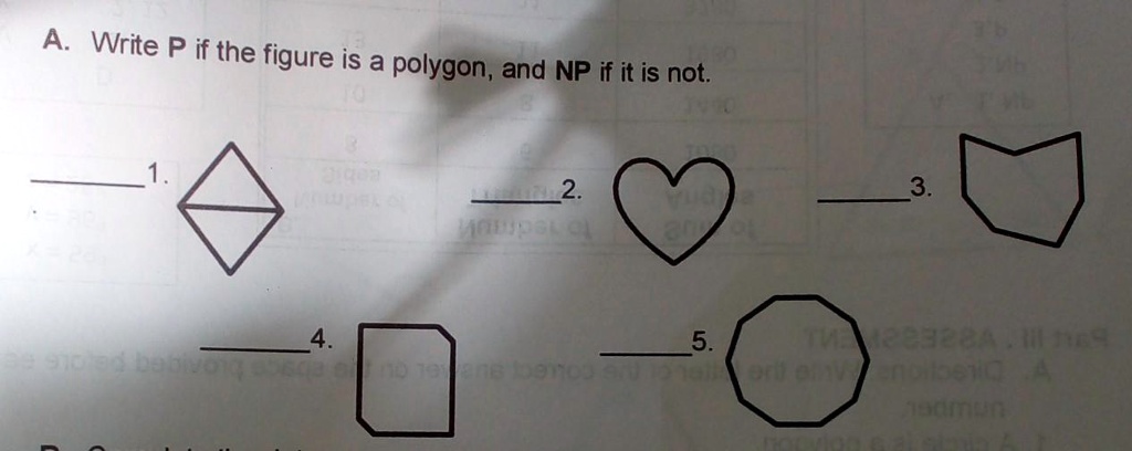 A Write P If The Figure Is A Polygon And Np If It Is Not A Write P If The Figure Is A Polygon