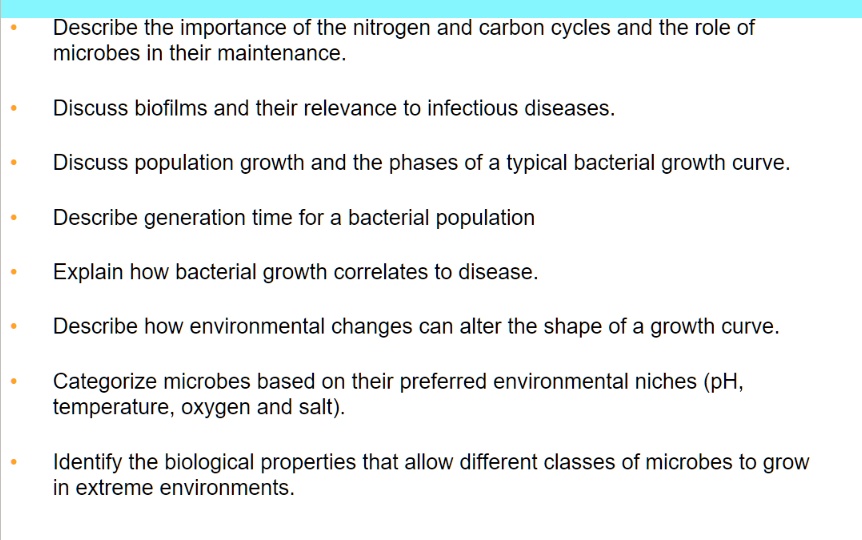 Describe the importance of the nitrogen and carbon cycles and the role ...