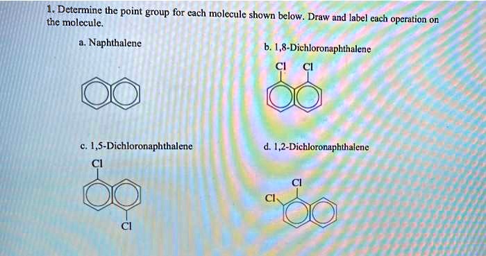 1determine the point group for each molecule shown belowdraw and label ...