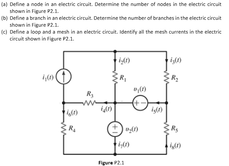 SOLVED: (a) Define a node in an electric circuit. Determine the number of nodes in the electric ...