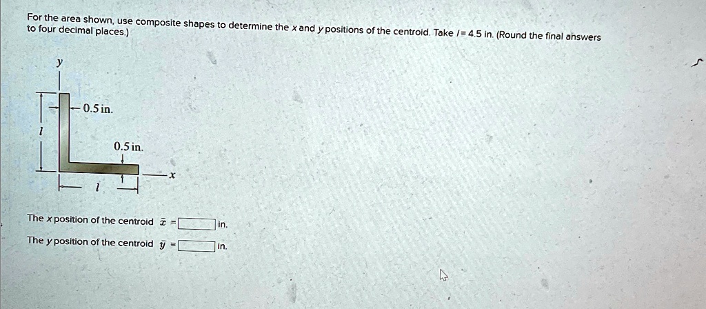 for the area shown use composite shapes to determine the x and y ...