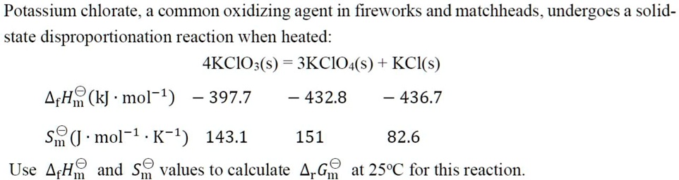 potassium chlorate a common oxidizing agent in fireworks and matchheads ...
