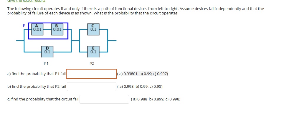 The Following Circuit Operates If And Only If There Is Path Of 3114
