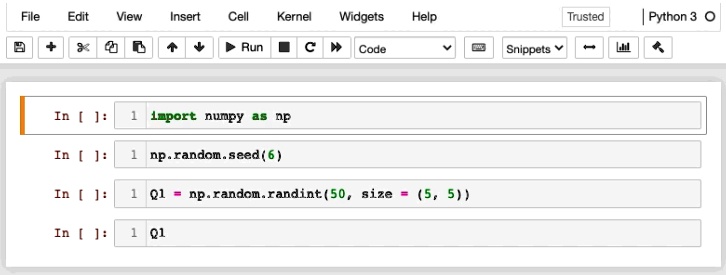 SOLVED: NumPyA2 - FOR CREDIT Create a .ipynb file called NumPyA2credit ...