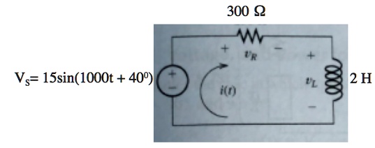 SOLVED: Consider the circuit shown in the figure. a) Find i(t) and phasor voltage across each ...