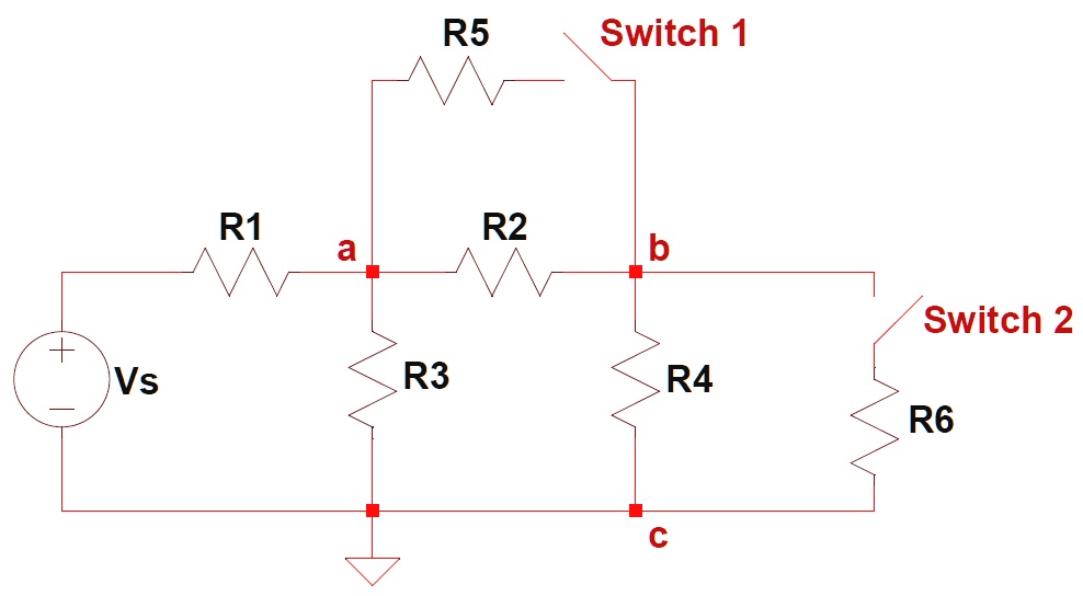 Calculate the Thevenin equivalent resistance between points a and b ...