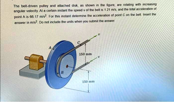 SOLVED: The belt-driven pulley and attached disk, as shown in the ...