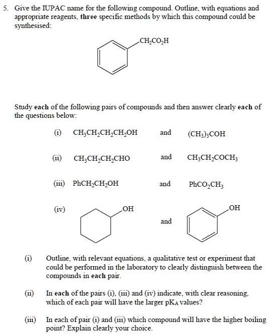SOLVED:Give the IUPAC name for the following compound. Outline. with ...