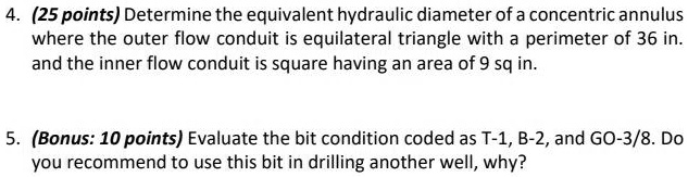 4. (25 points) Determine the equivalent hydraulic diameter of a ...