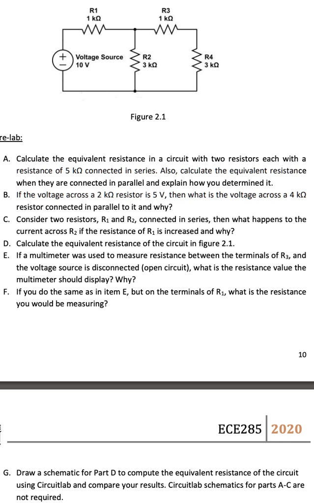 R1 1 ?? R3 1 ?? + Voltage Source 10 V R2 3 ?? R4 3 ?? Figure 2.1 re-lab: A. Calculate the ...