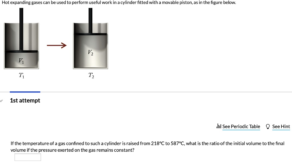 SOLVED: Hot expanding gases can be used to perform useful work in a cylinder fitted with a ...