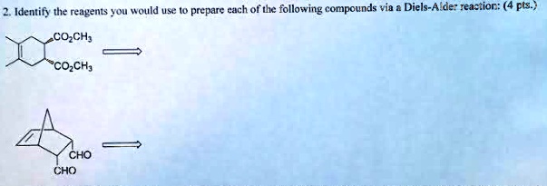 2. Identify the reagents you would use to prepare each of...