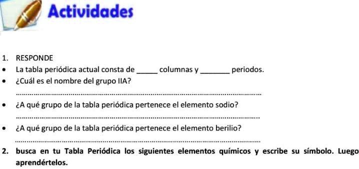 SOLVED: ayudenme xf ayudeme urgente Actividades RESPONDE La tabla ... SOLVED: ayudenme xf ayudeme urgente Actividades RESPONDE La tabla ...
