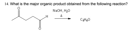 14. What is the major organic product obtained from the following ...