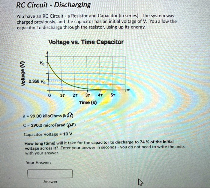rc circuit discharging you havc an rc circuit resistor and capacitor in ...