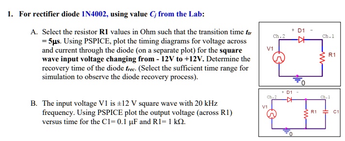 VIDEO solution: For rectifier diode 1N4002, using value Ci from the Lab ...