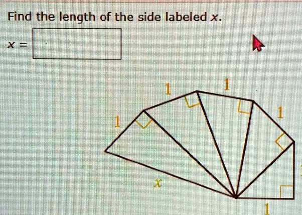 SOLVED: Find the length of the side labeled x