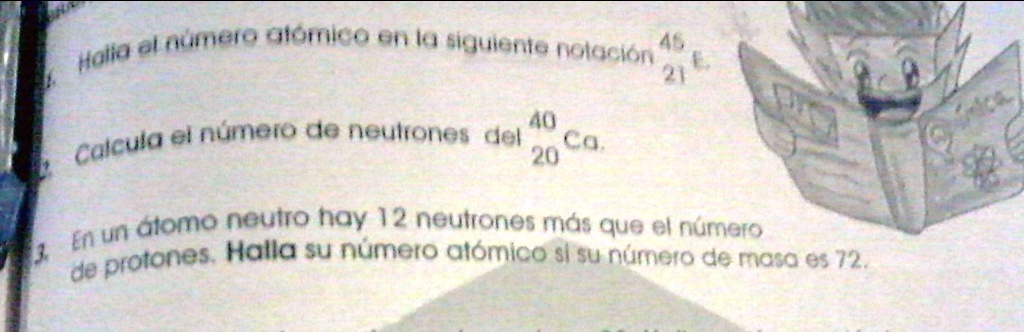 SOLVED: en un atomo neutro hay 12 neutrones mas que el numero de ...