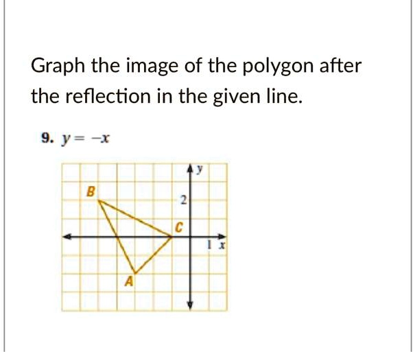 SOLVED: Graph the image of the polygon after the reflection in the ...