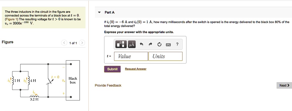 The three inductors in the circuit in the figure are connected across ...