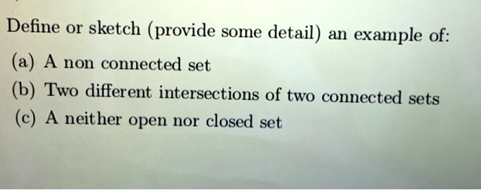 SOLVED:Define or sketch (provide some detail) an example of: (a) A non ...