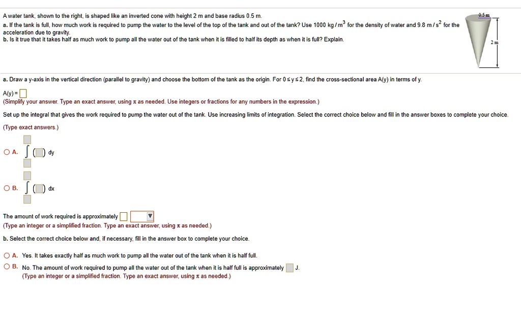 Water tank shown the right, shaped like an inverted c… - SolvedLib