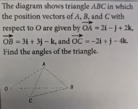 SOLVED: The diagram shows triangle A B C in which the position vectors ...