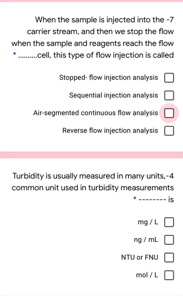 SOLVED: When the sample is injected into the -7 carrier stream, and ...