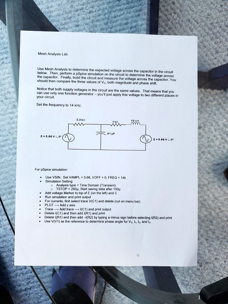 [GET ANSWER] mesh analysis lab use mesh analysis to determine the ...