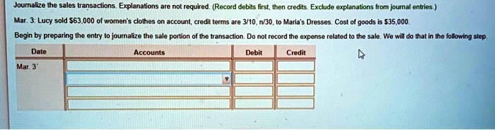 SOLVED: Journalize the sales transactions,Explanations are not required ...