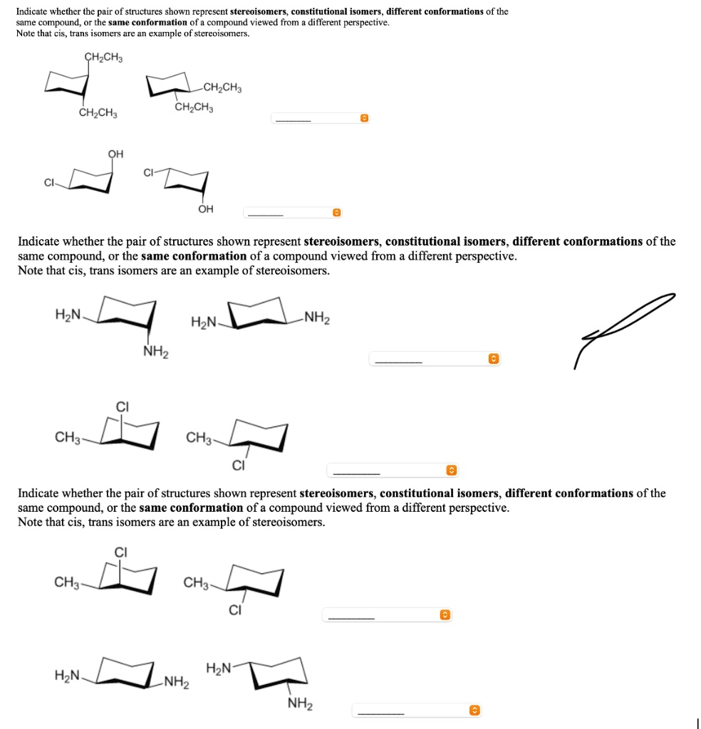 SOLVED:Indicatc whcther thc pair of structurcs shown reprcscnt ...