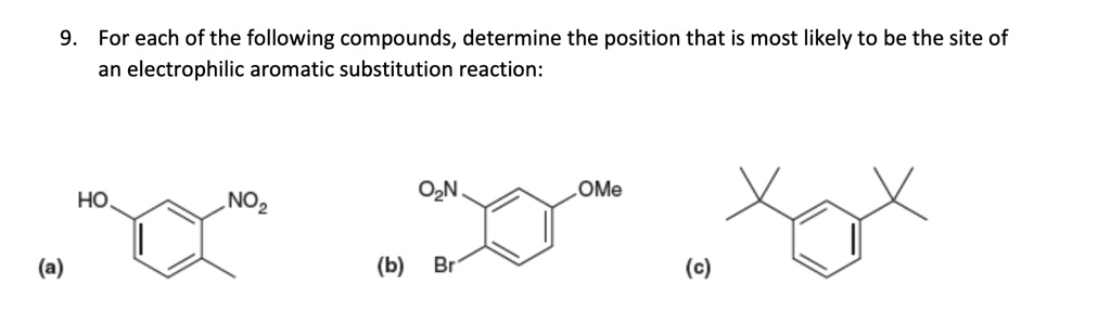 SOLVED: For each of the following compounds, determine the position ...